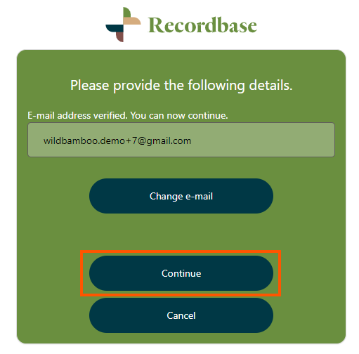 Reset a forgotten Recordbase password