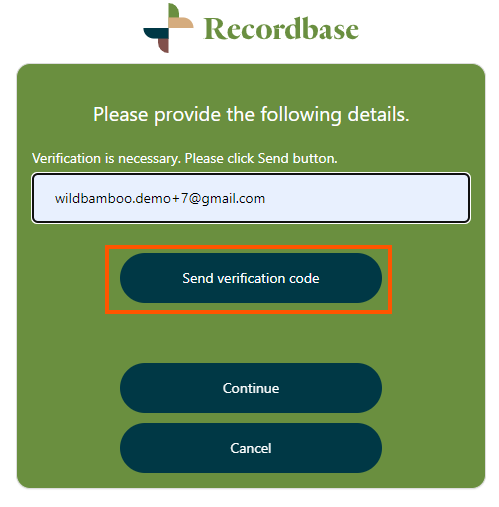 Reset Recordbase password